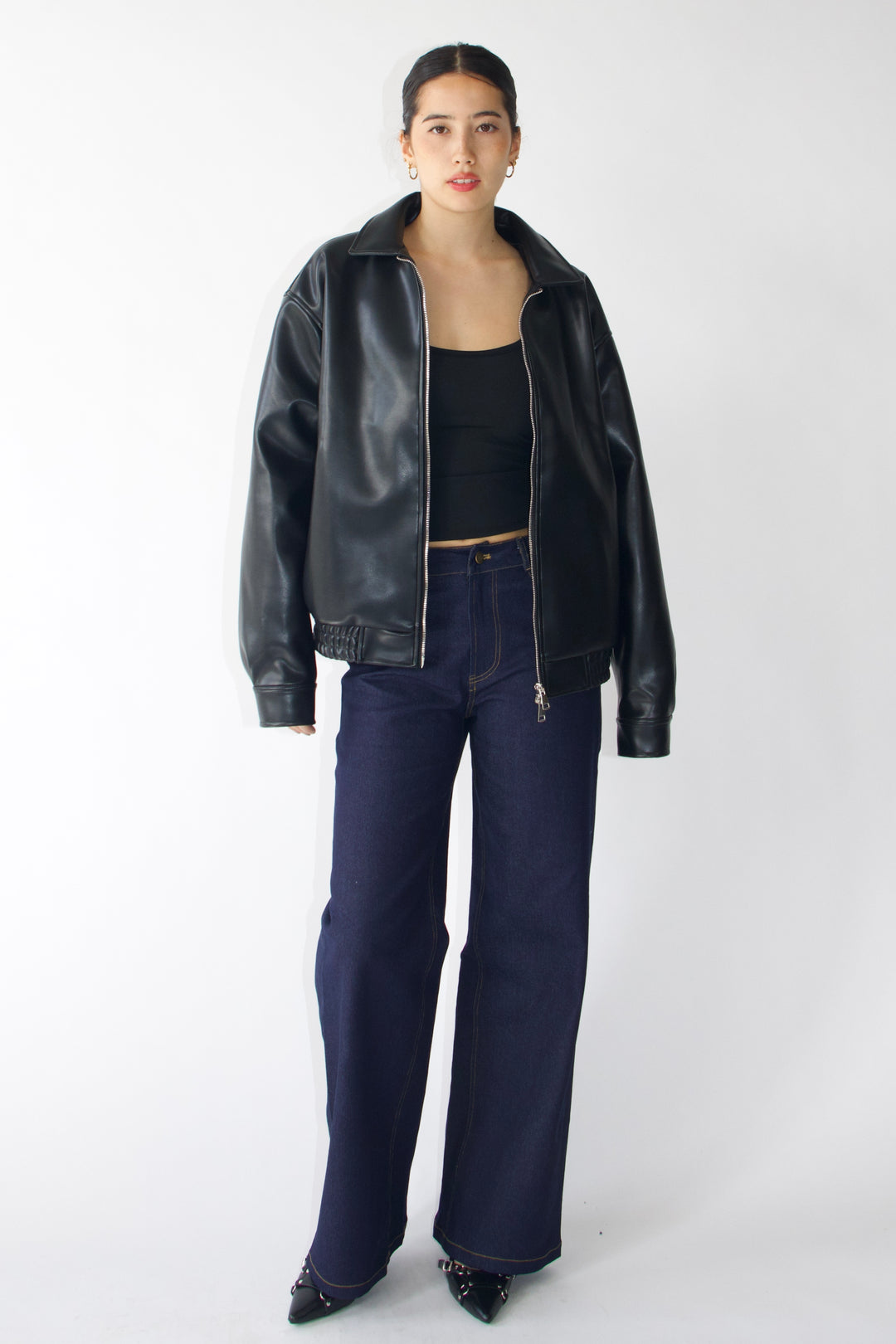 Vintage Faux Leather Bomber Jacket Brown – Comfortable Fit | SCG MADE ...