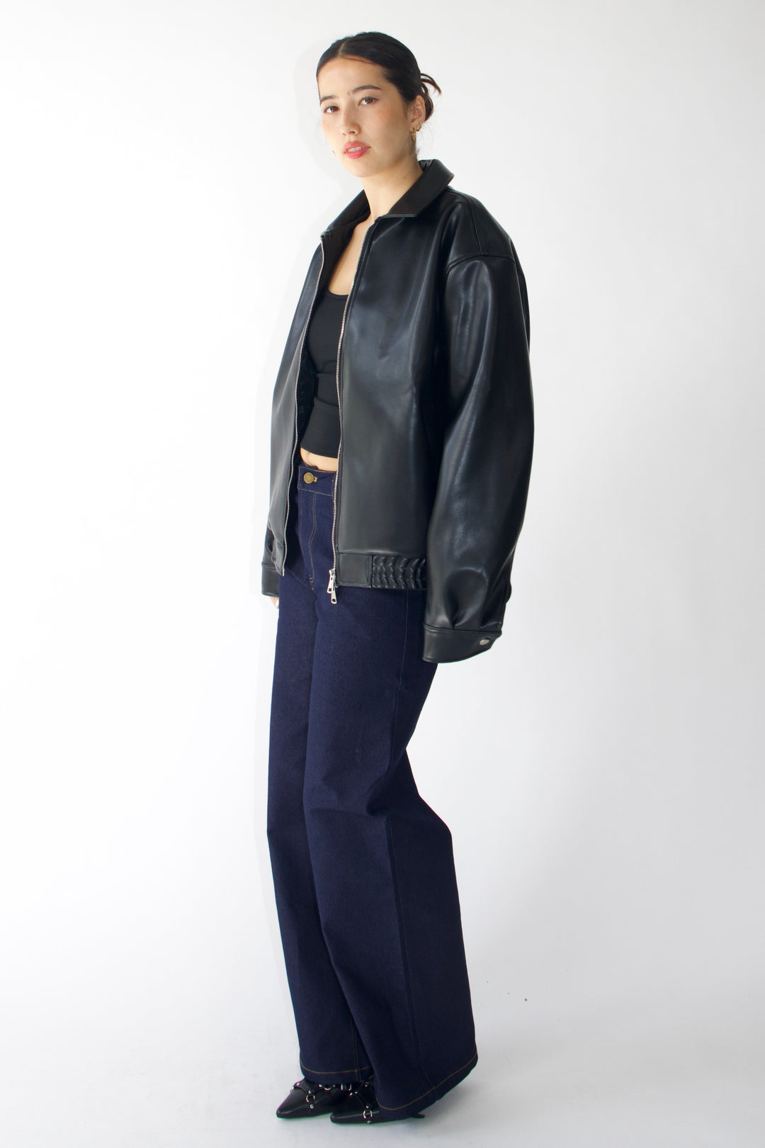 SCG MADE | Basic Faux Leather Bomber Jacket – SCG_COLLECTIONS