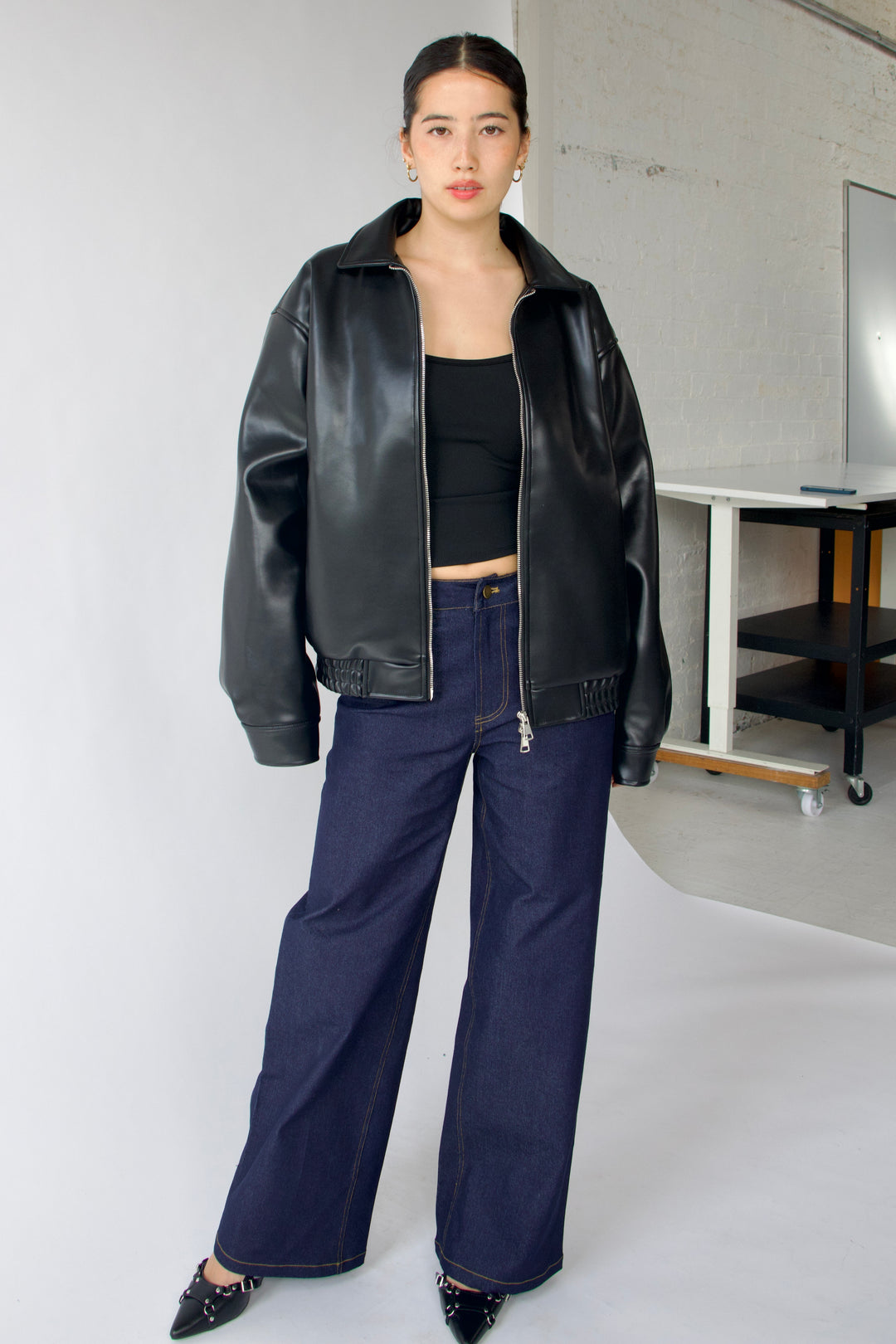 SCG MADE | Basic Faux Leather Bomber Jacket – SCG_COLLECTIONS