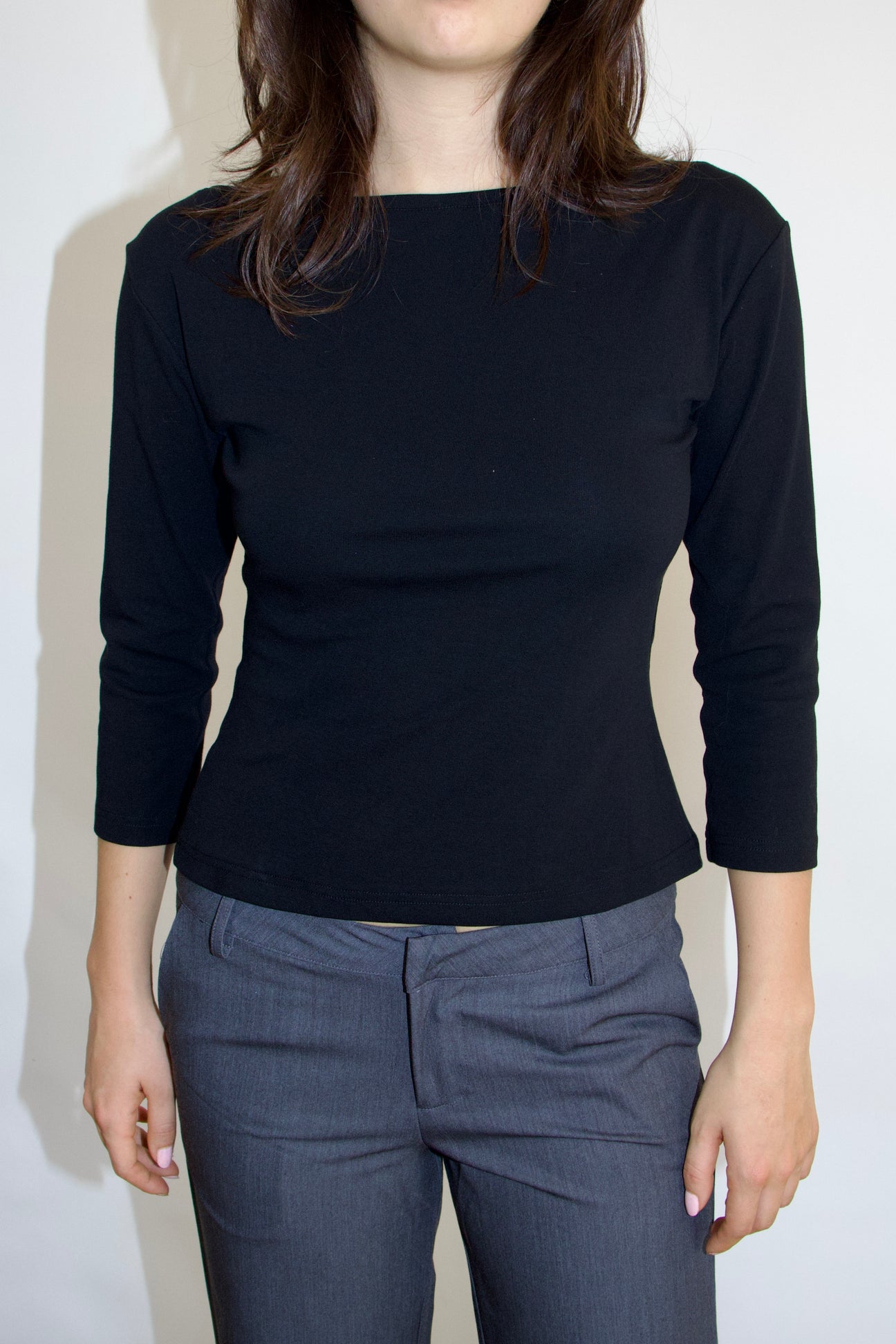 SCG MADE | Clara 90s Basic 3/4 Sleeve Top – SCG_COLLECTIONS