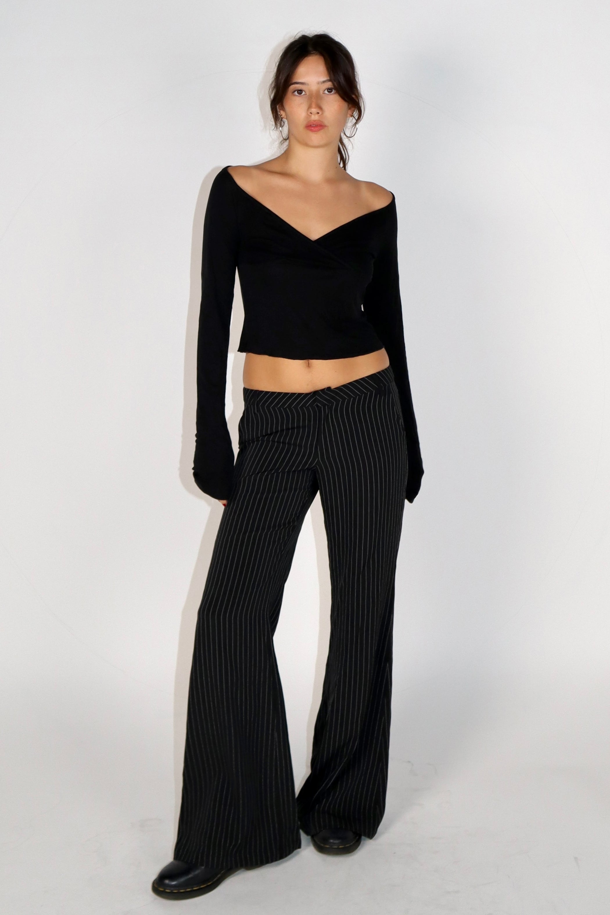 Wide leg straight-fit low rise trousers – SCG_COLLECTIONS