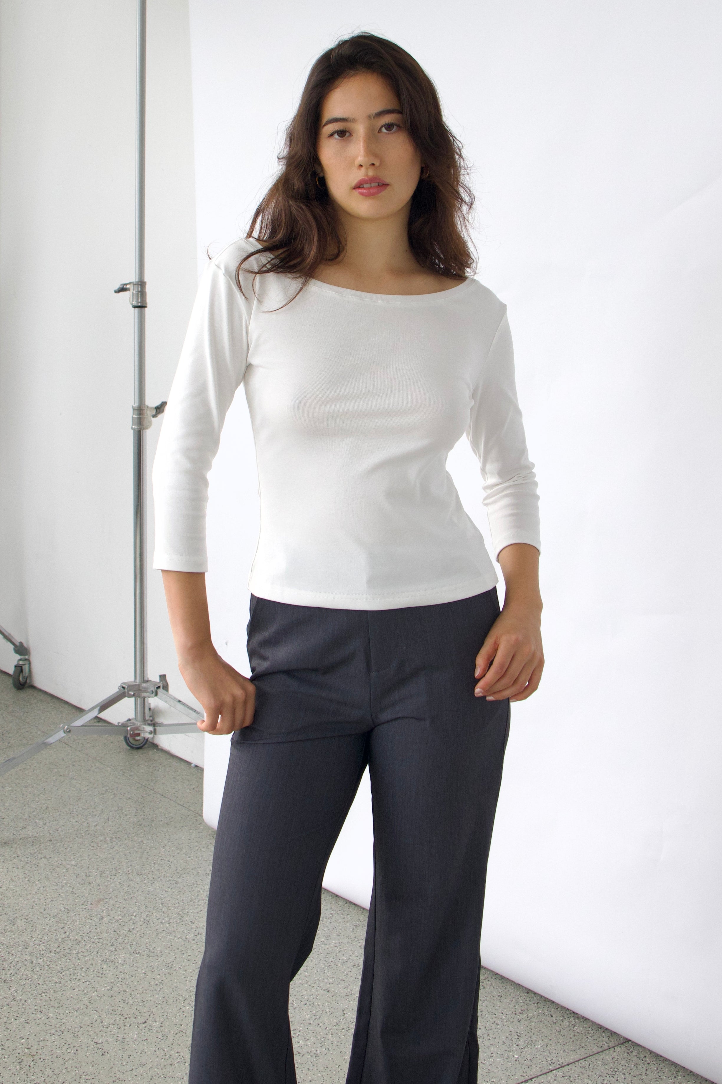SCG MADE | Clara 90s Basic 3/4 Sleeve Top – SCG_COLLECTIONS