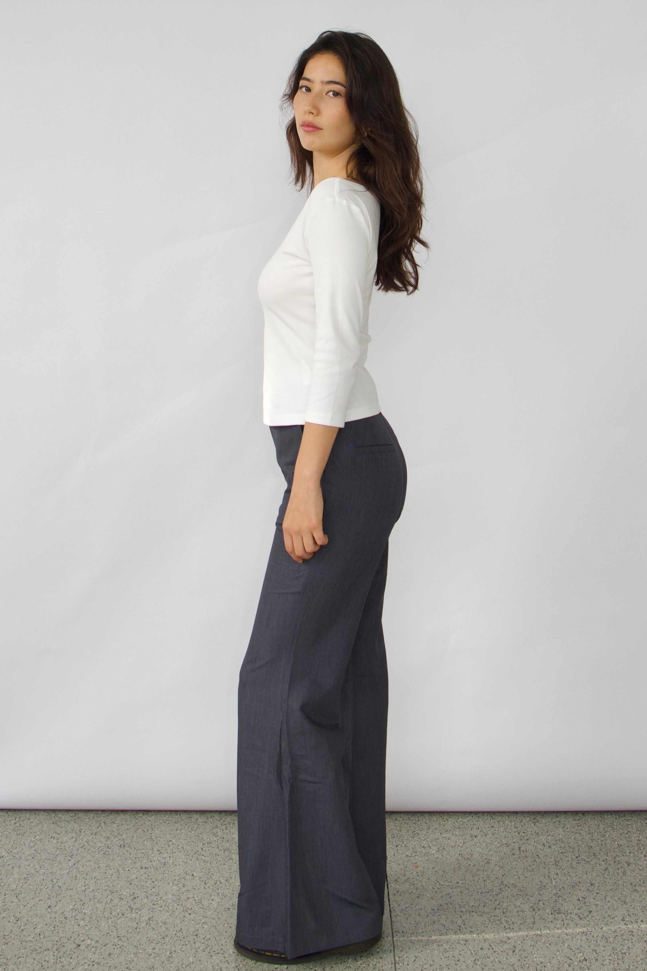 SCG MADE | Clara 90s Basic 3/4 Sleeve Top – SCG_COLLECTIONS