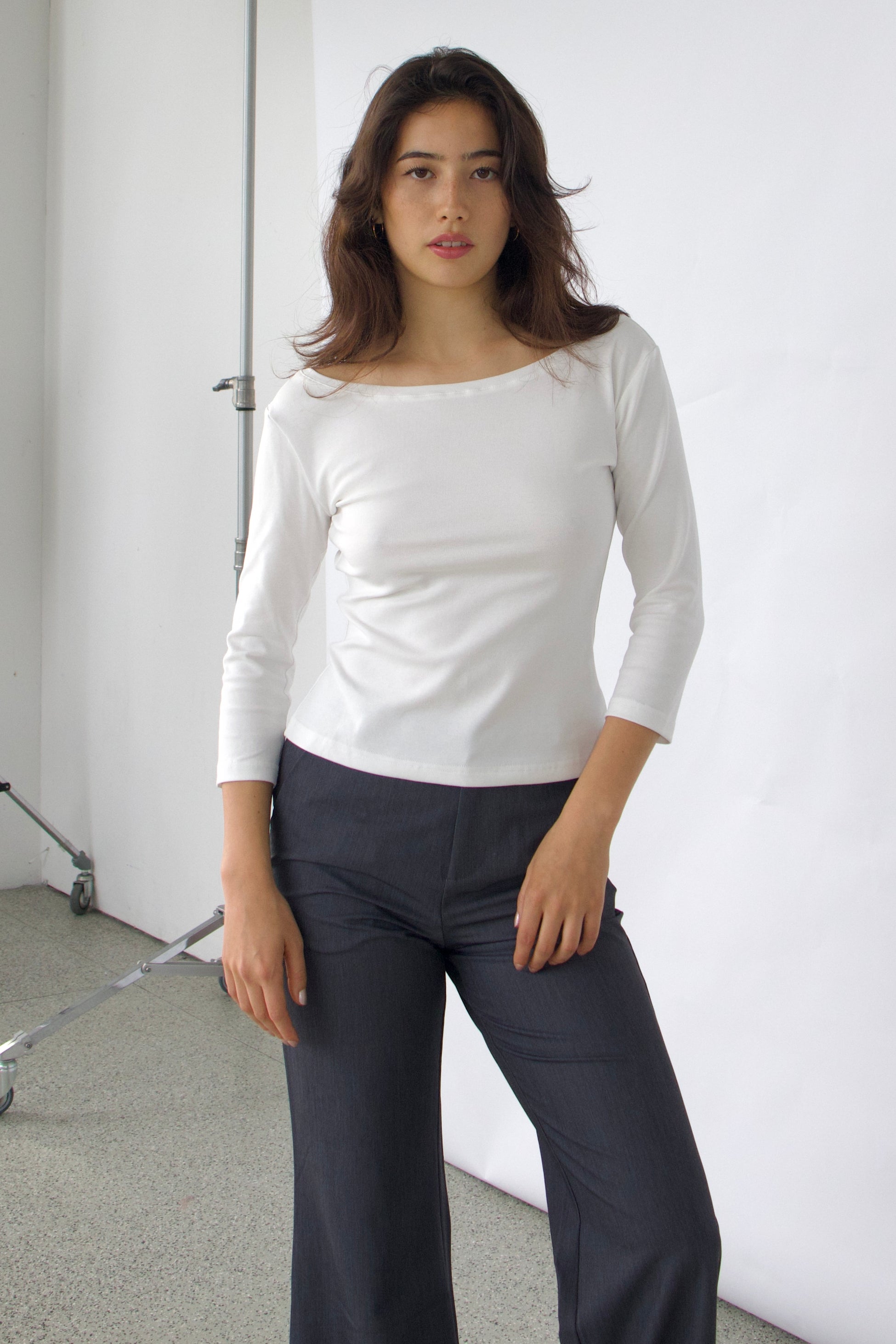 SCG MADE | Clara 90s Basic 3/4 Sleeve Top – SCG_COLLECTIONS